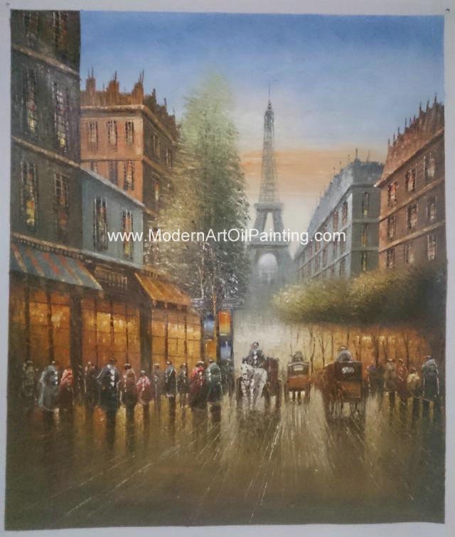 Paris Abstract Painting Eiffel Tower / Paris Street Paintings Palette ...