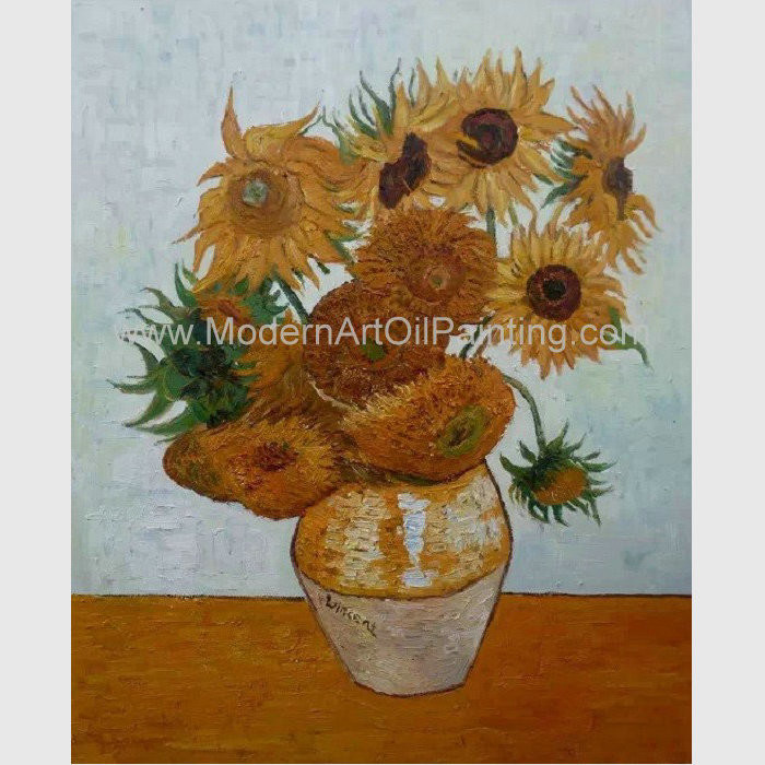 Countryside Vincent Van Gogh Oil Paintings Sunflowers with Vienna Gold ...
